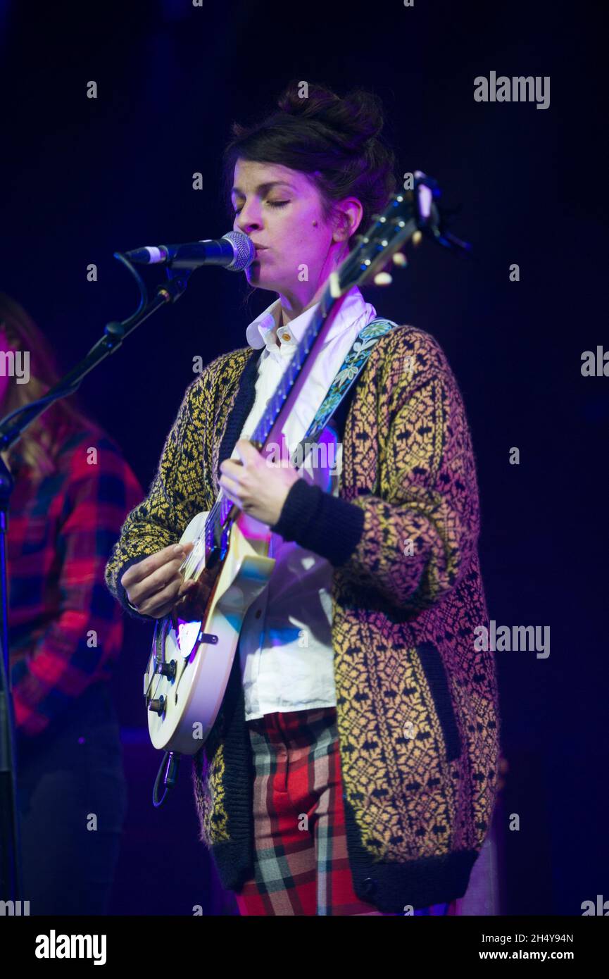 Jesca Hoop performing live on stage during 6Music Festival at Tramway ...