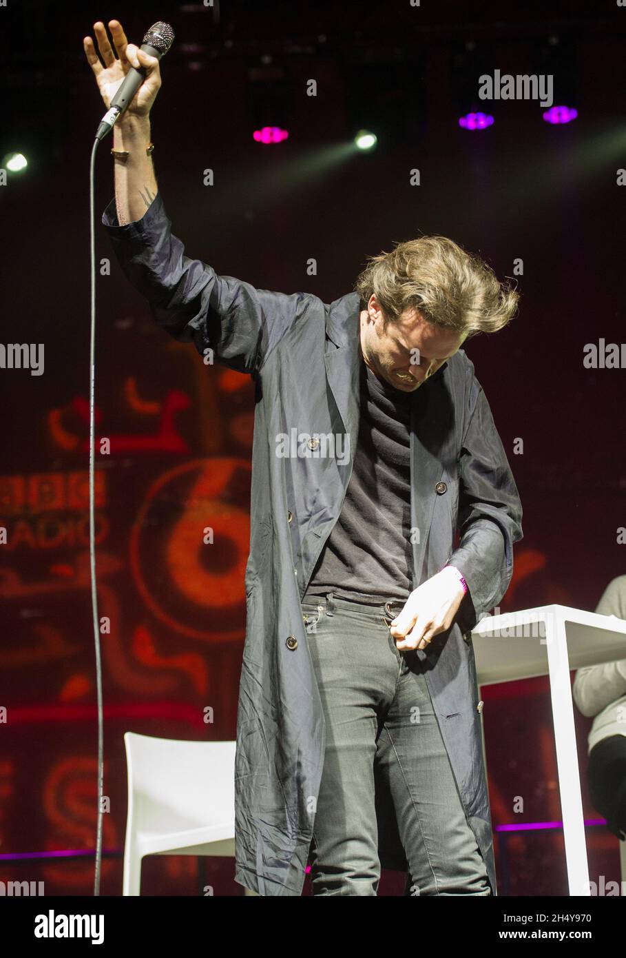 Father John Misty performing live on stage during 6Music Festival at ...