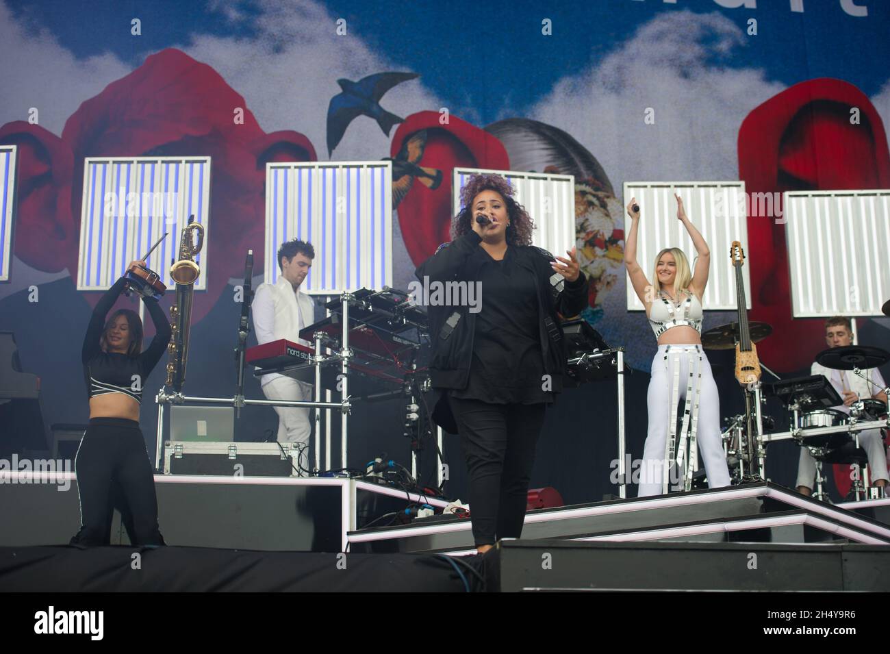 Clean Bandit performing live on stage during V Festival 2017 at Weston ...