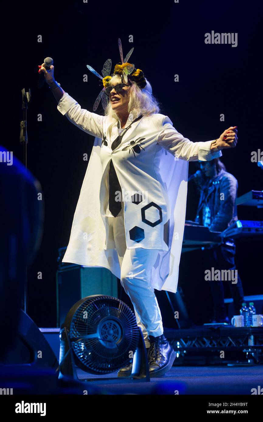 Debbie Harry of Blondie performing live on stage at the Arena ...