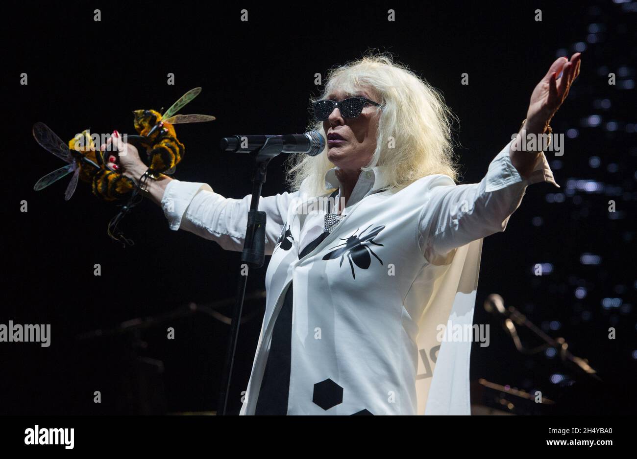 Debbie Harry of Blondie performing live on stage at the Arena ...