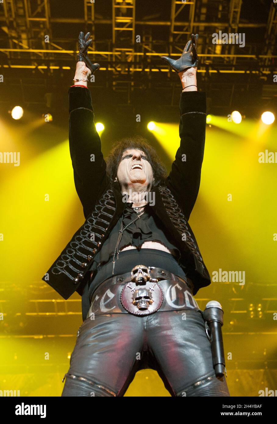 Alice Cooper performing live on stage at the Arena Birmingham in ...