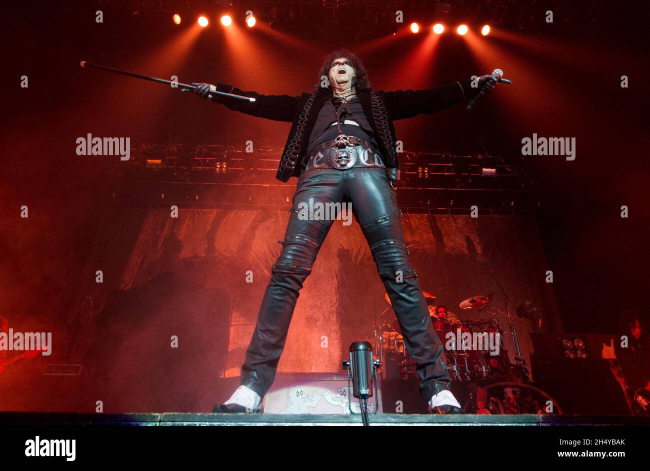 Alice Cooper performing live on stage at the Arena Birmingham in ...