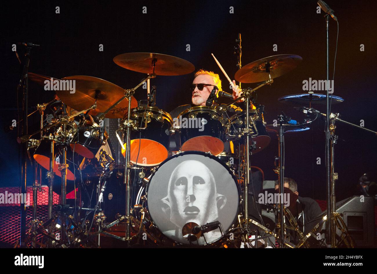Roger Taylor of Queen live on stage at Arena Birmingham in Birmingham ...