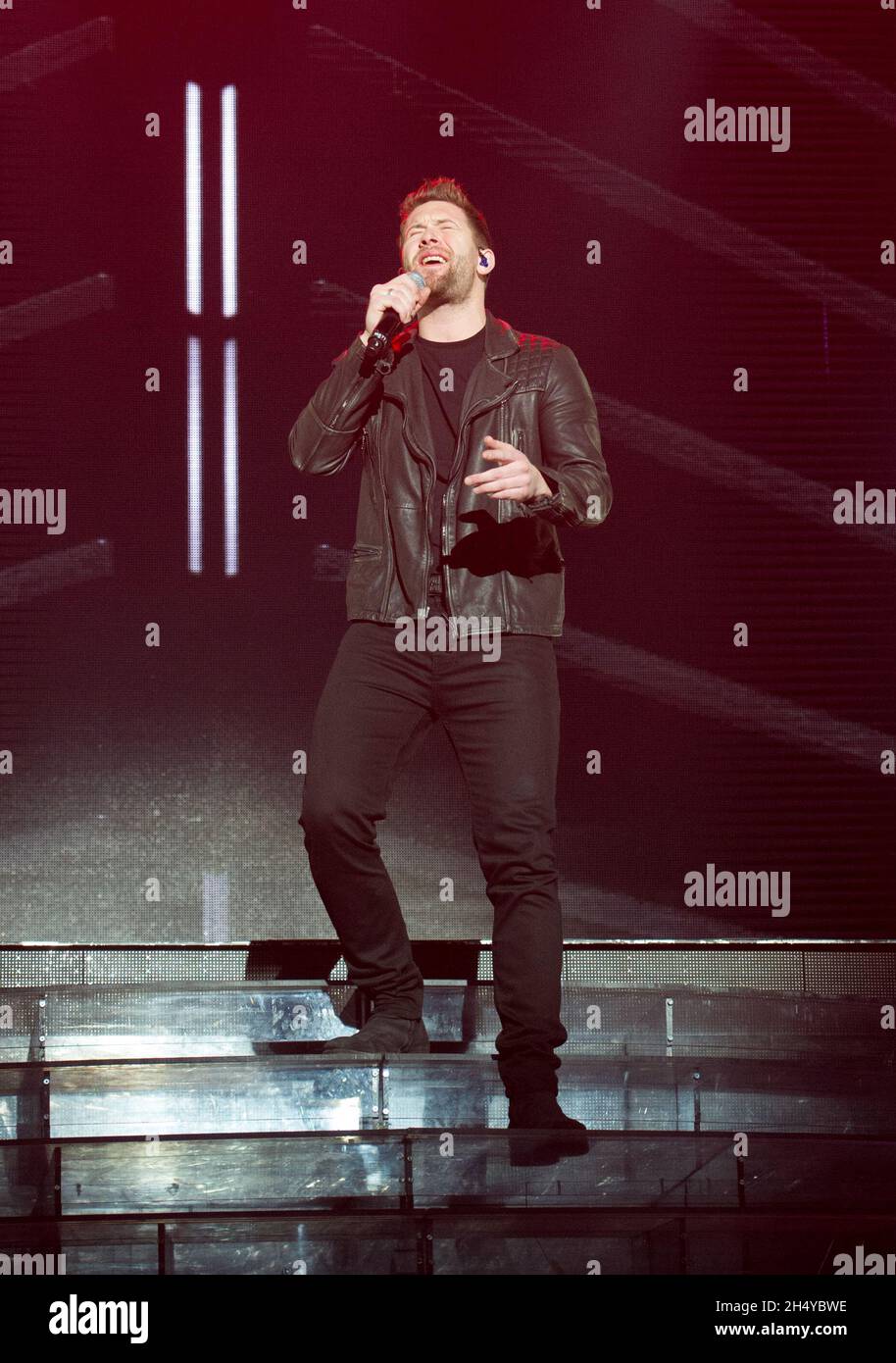 performs live on stage during the X Factor Live Tour at the Genting ...