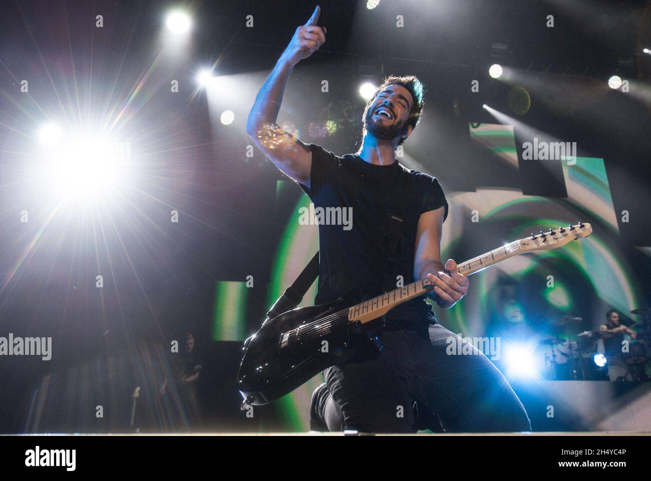 Jack Barakat of All Time Low performs on stage at Genting Arena in ...