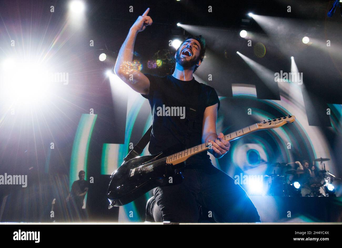Jack Barakat of All Time Low performs on stage at Genting Arena in ...