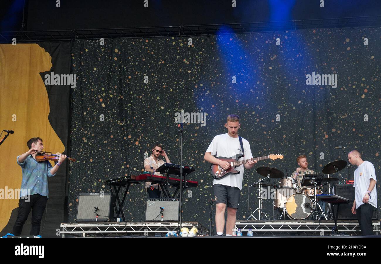 Tom Misch performs live on stage on day 3 of All Points East festival ...