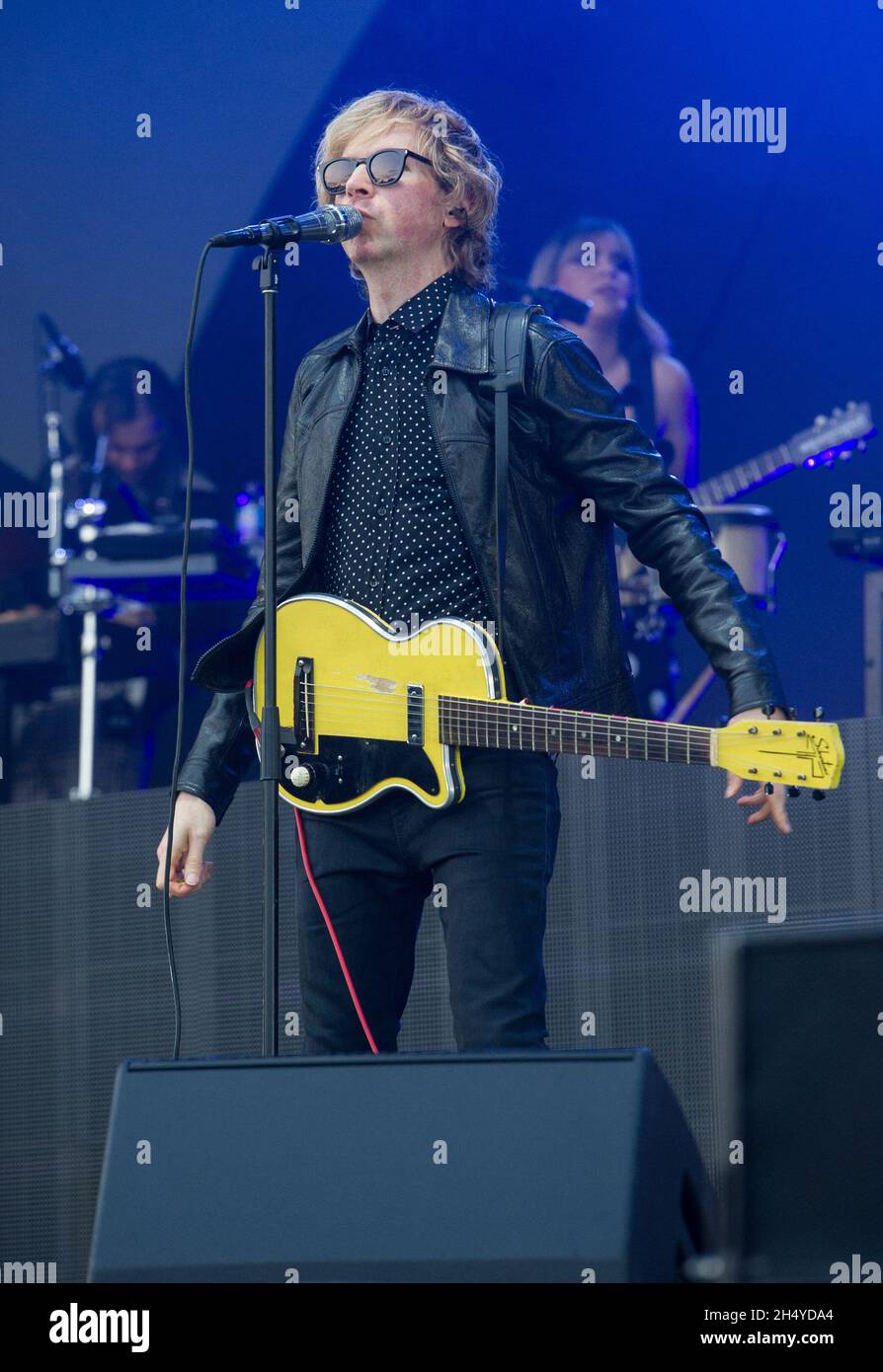 Beck performs live on stage on day 3 of All Points East festival in ...