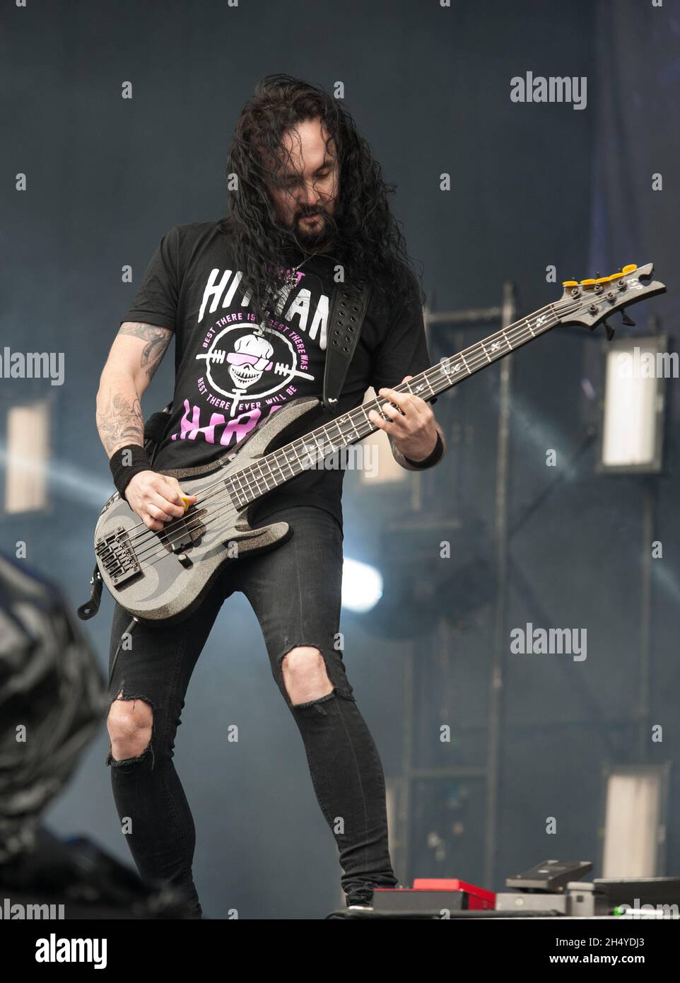 Frederic Leclercq of Dragonforce performs live on stage on day 1 of ...
