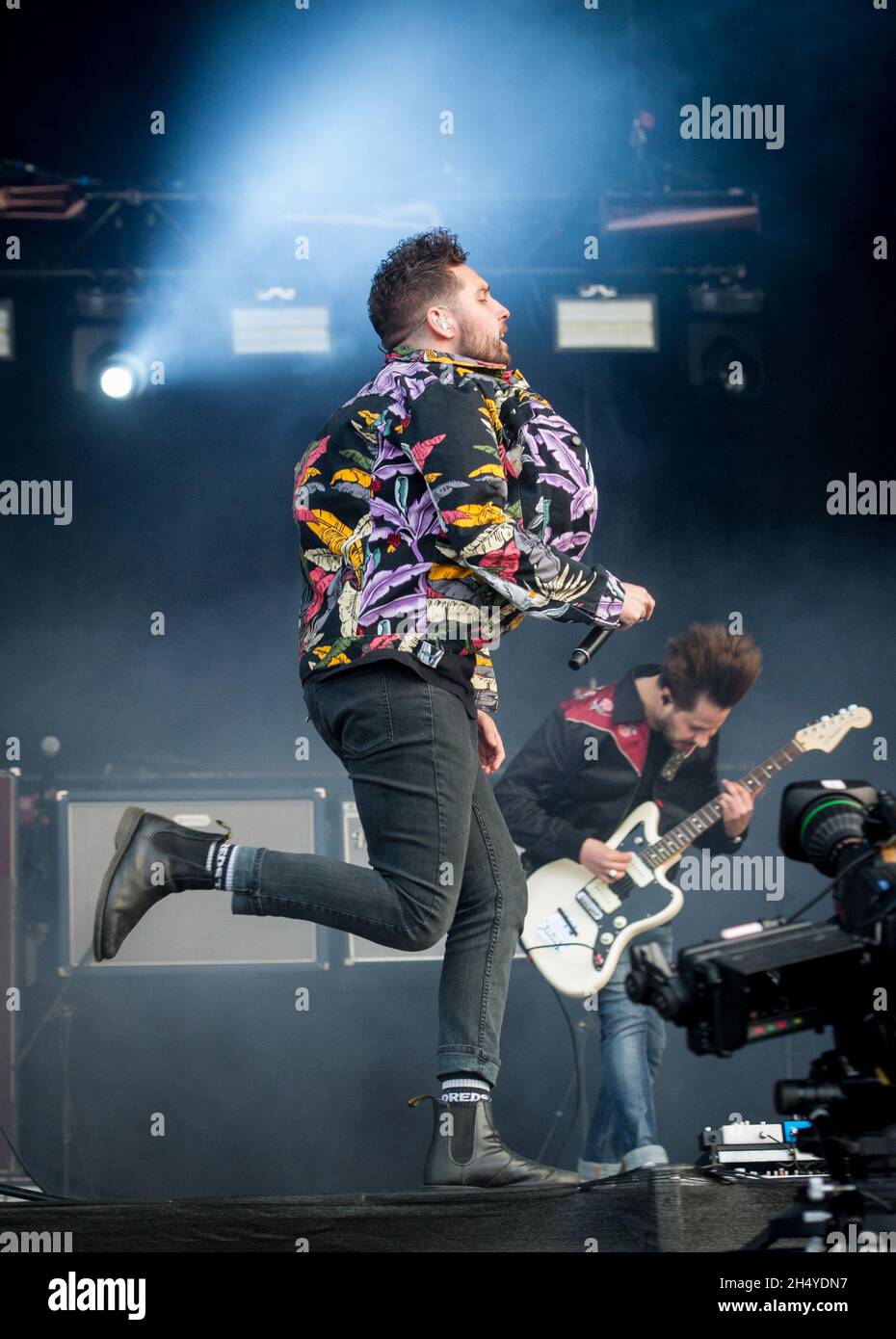 Josh Franceschi of You Me At Six performs live on stage on day 1 of ...