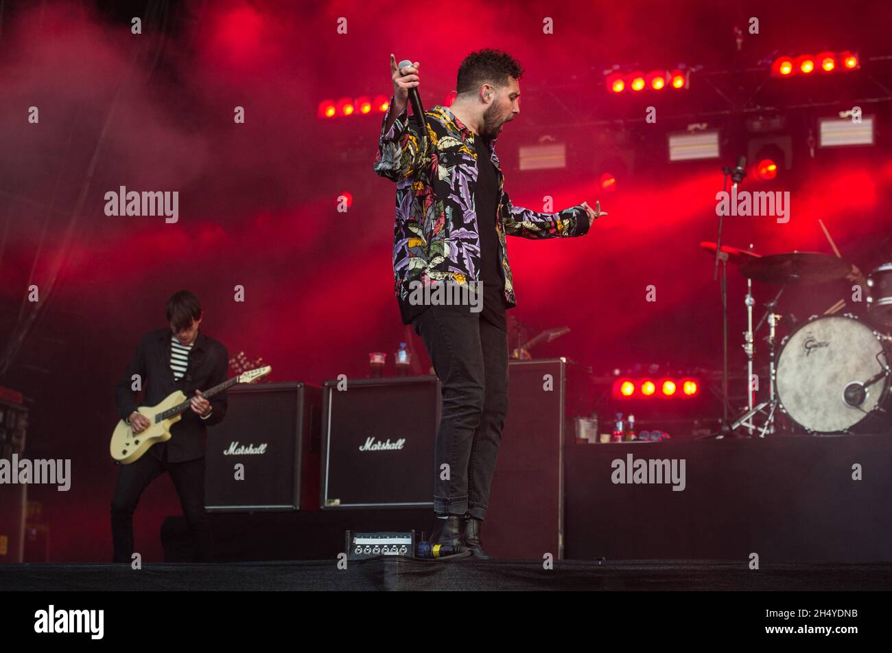 Josh Franceschi of You Me At Six performs live on stage on day 1 of ...