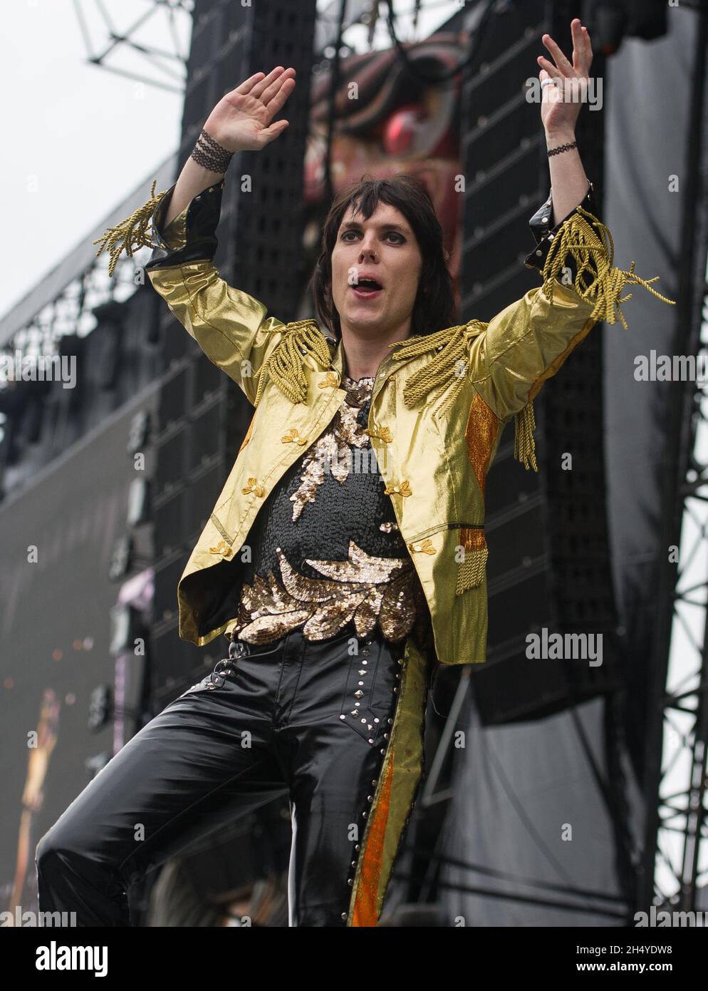 Luke Spiller of The Struts performs live on stage on day 2 of Download ...