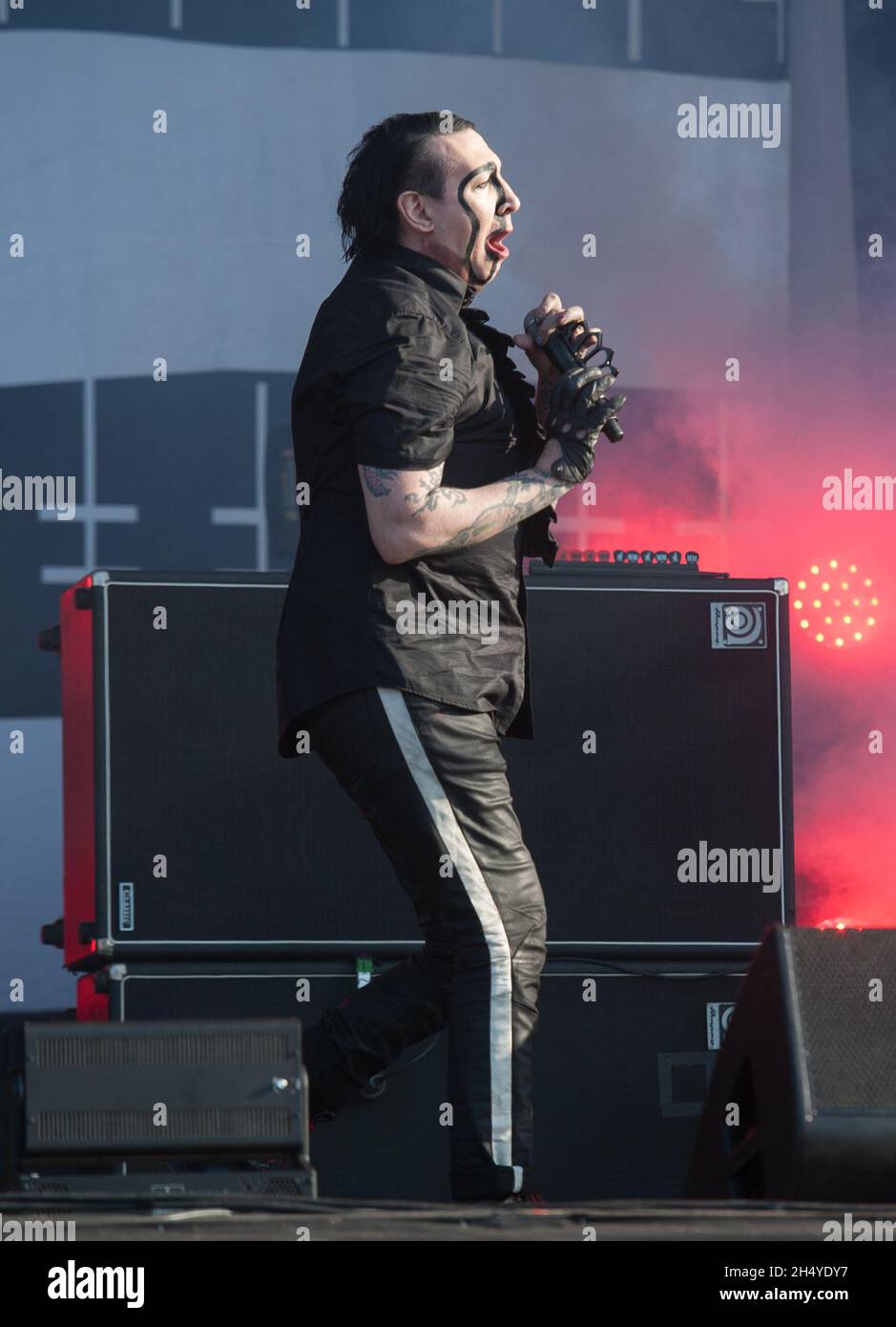 Marilyn Manson performs live on stage on day 3 of Download Festival at ...