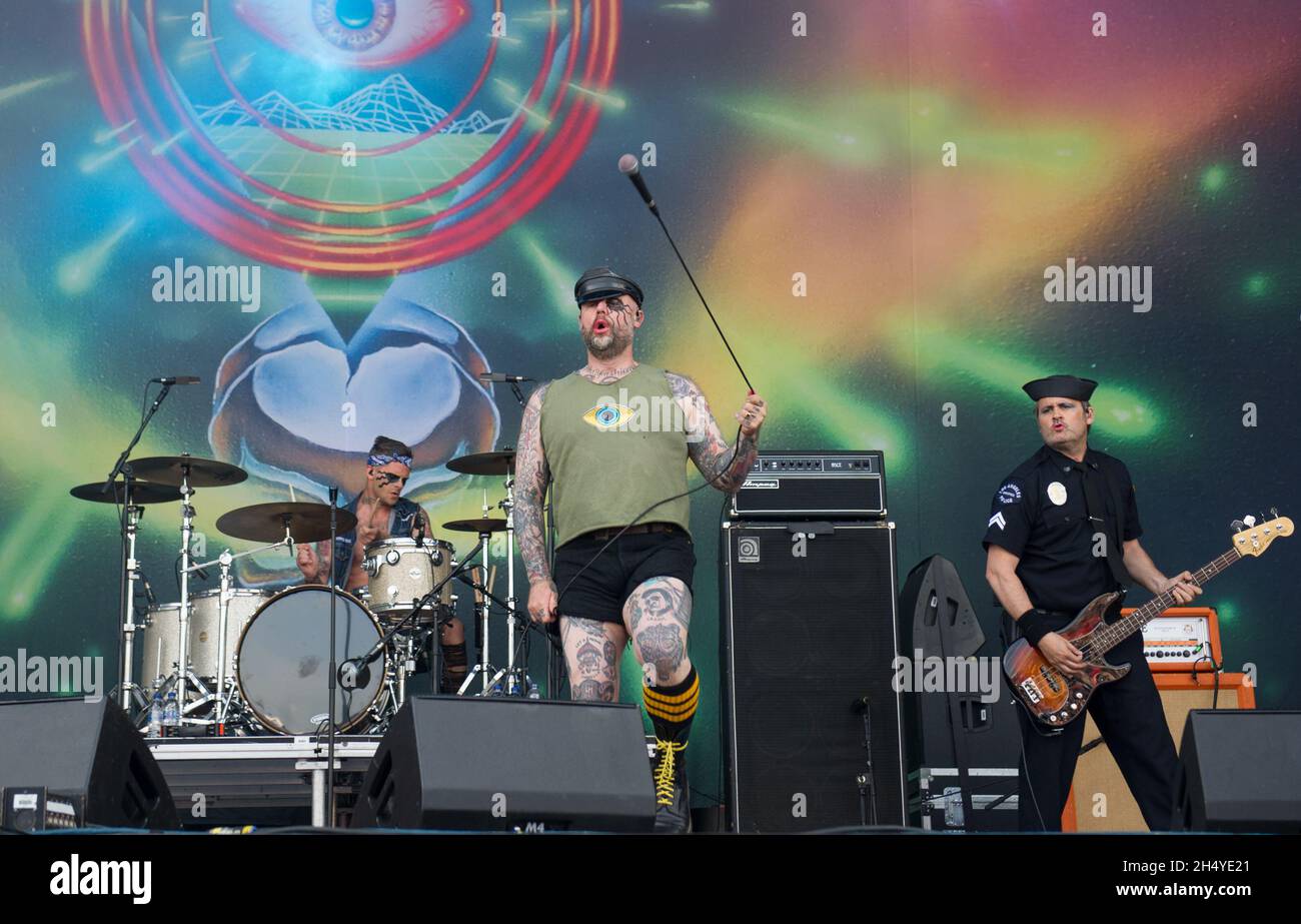 Tony Sylvester and Thomas Seltzer of the Norwegian band Turbonegro ...