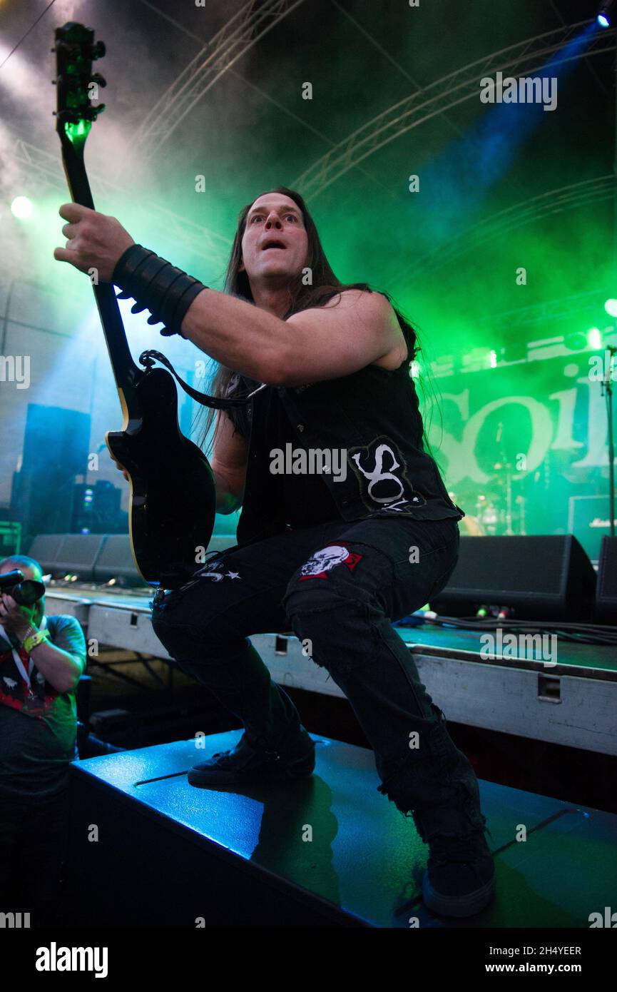 Adam Zadel of Soil performs live on day one of Amplified Festival in ...