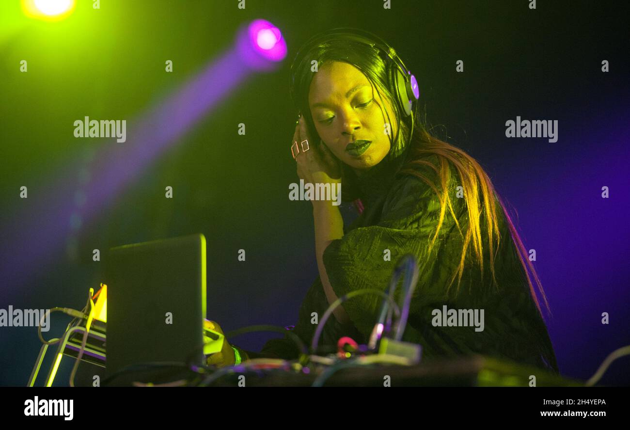 Afrodeutsche performs live on stage on day 1 of Bluedot Festival on ...