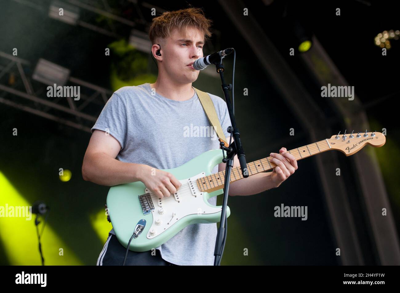 Sam Fender performs on stage on day 1 of Standon Calling Festival on ...