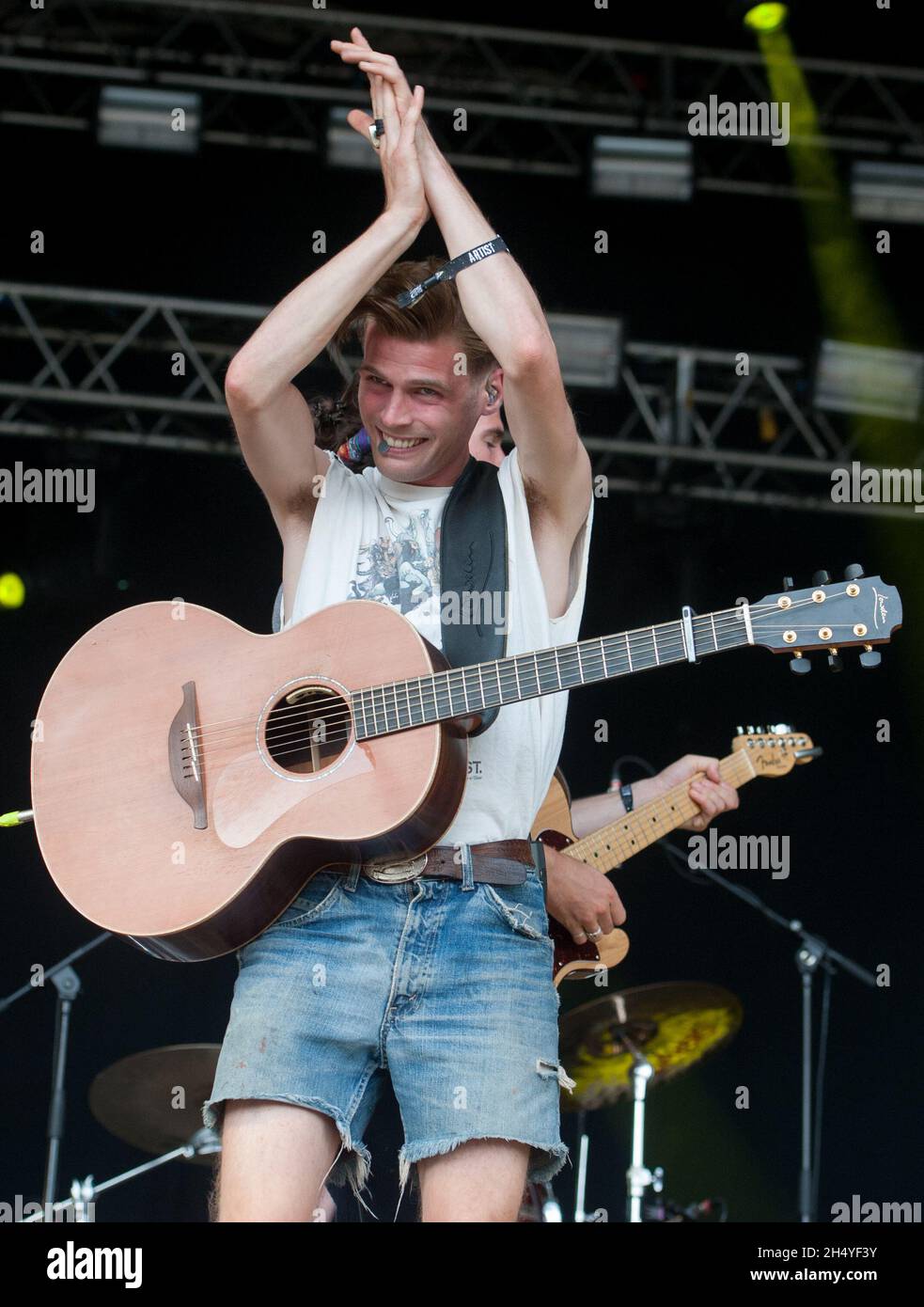 Alfie Hudson-Taylor of Hudson Taylor performs on stage on day 1 of ...