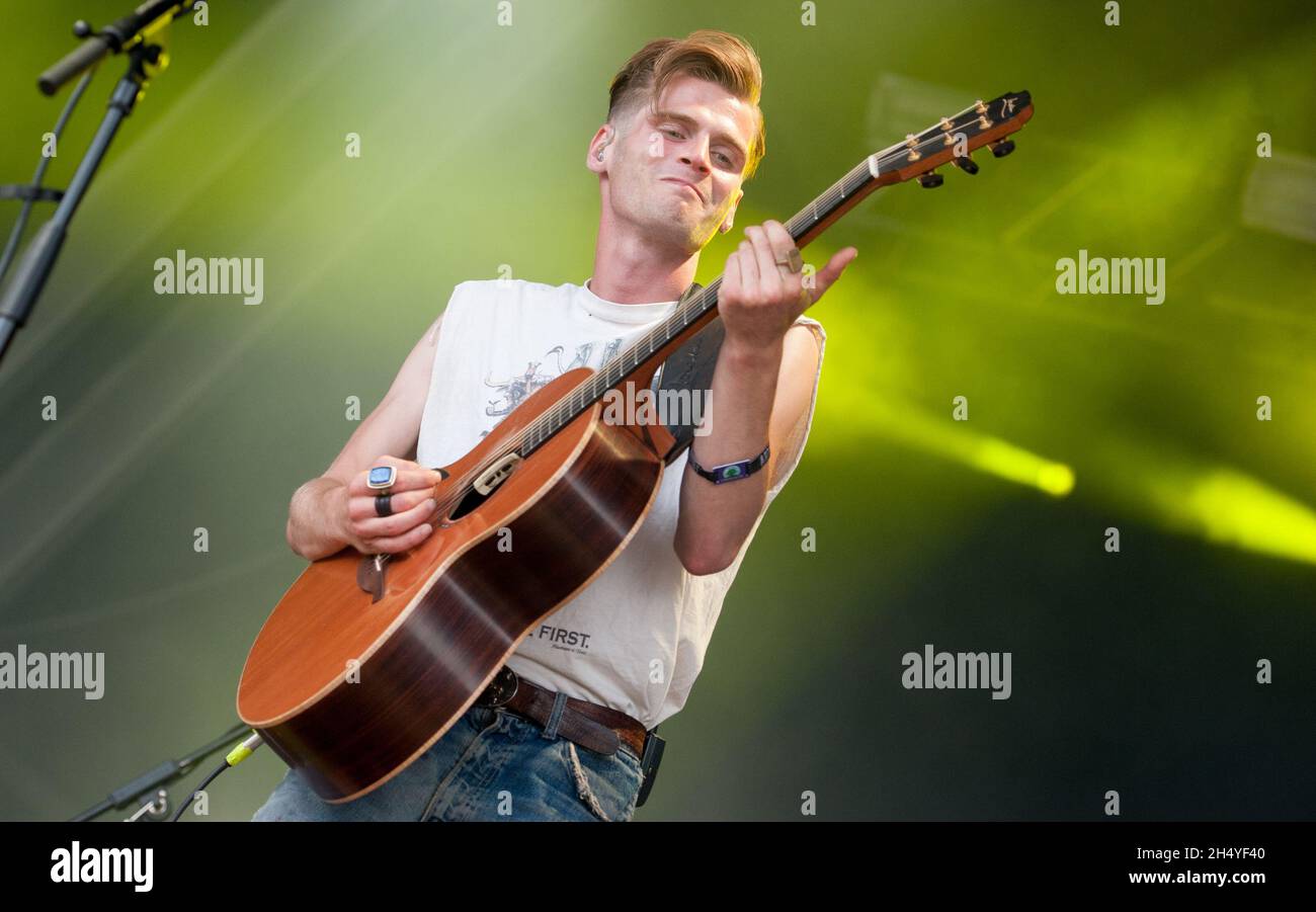 Alfie Hudson-Taylor of Hudson Taylor performs on stage on day 1 of ...