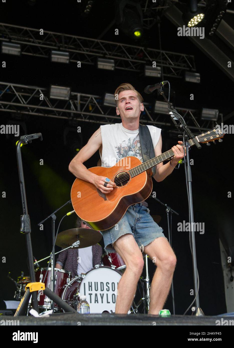 Alfie Hudson-Taylor of Hudson Taylor performs on stage on day 1 of ...