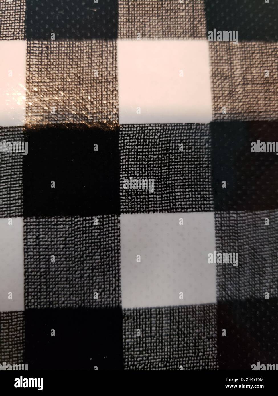 Polyester Black and White Checkerboard Tablecloth Pattern Stock Photo ...