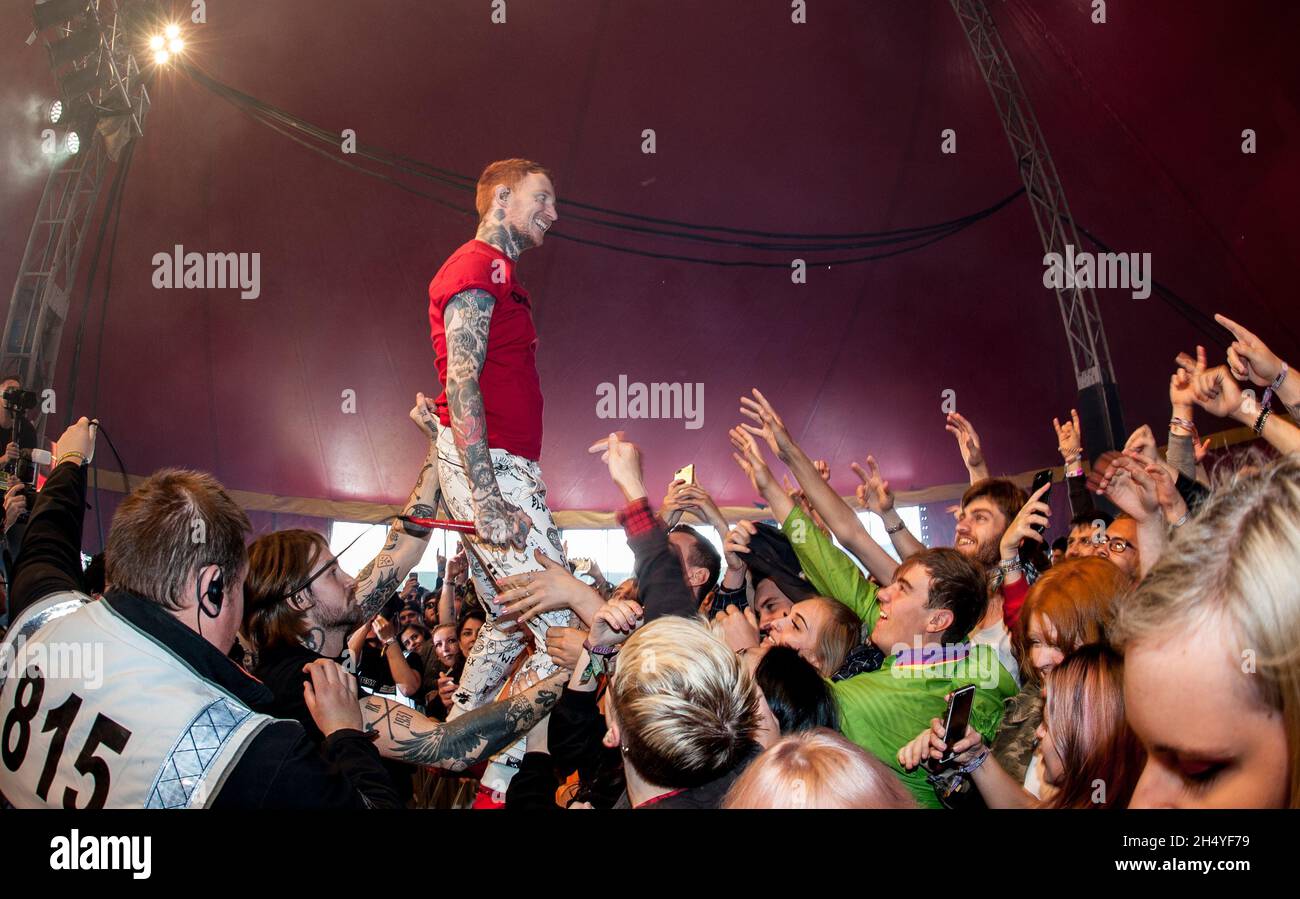 Frank Carter and The Rattlesnakes perform on stage on day 1 of Leeds ...