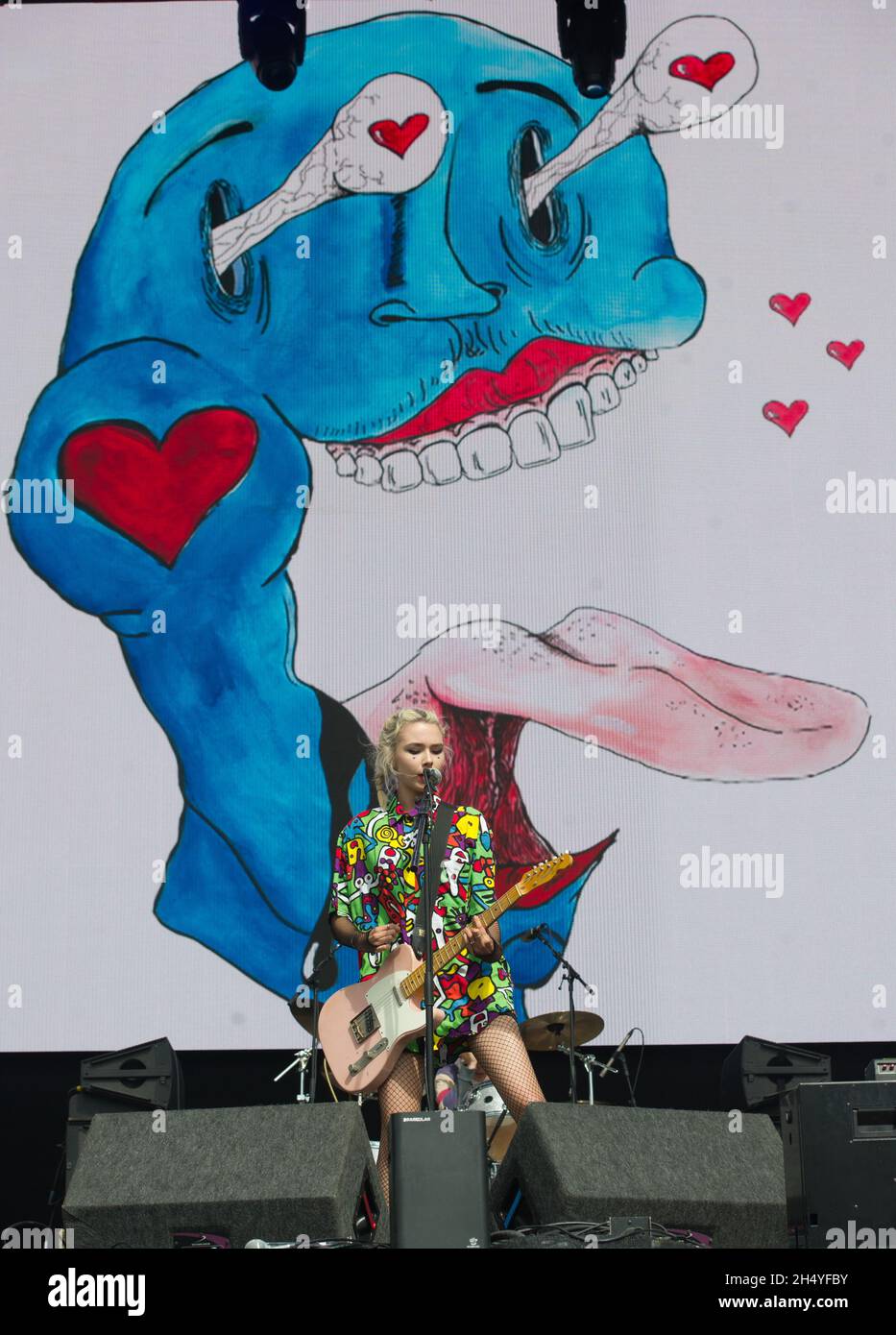 Lydia Night of The Regrettes performs on stage on day 2 of Leeds ...