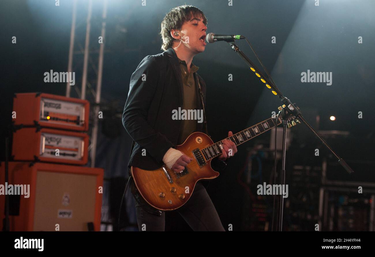 Pretty Vicious performs on stage on day 3 of Leeds Festival in Bramham ...