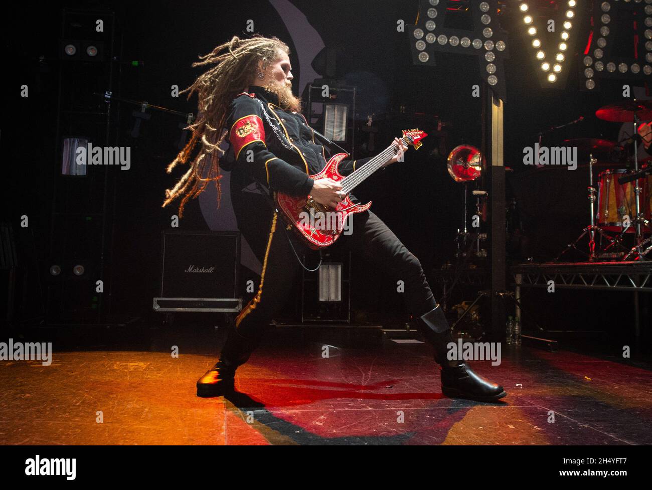 Tim Ohrstrom of Avatar performs on stage at the O2 Academy on 24 ...