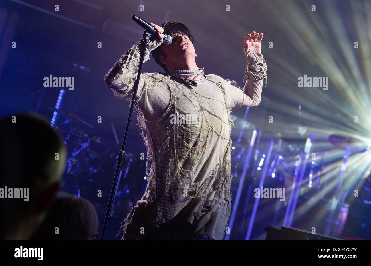 Gary Numan performs live on stage accompanied by The Skaparis Orchestra ...