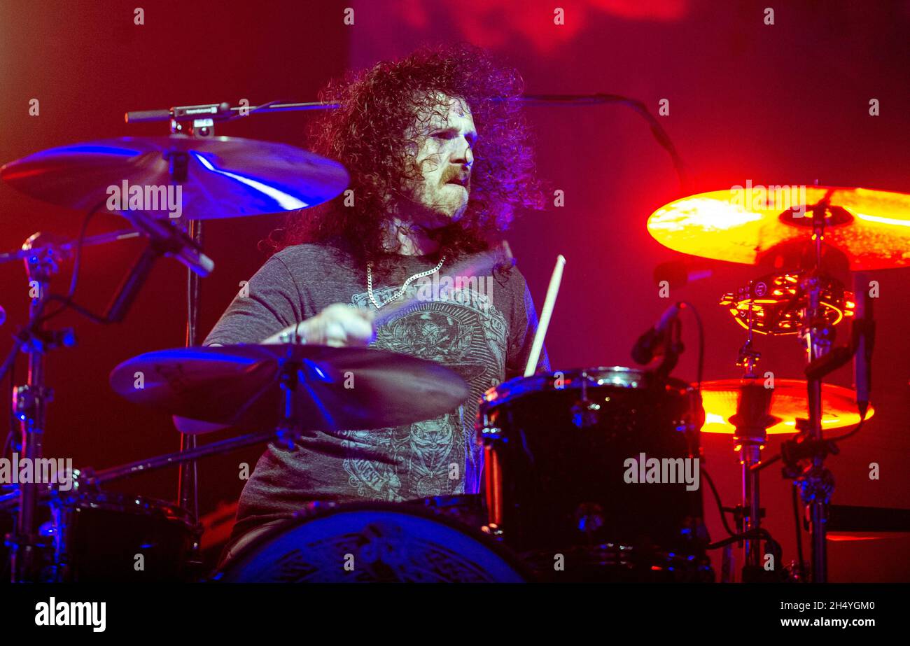 John Fred Young of Black Stone Cherry performs on stage at Arena ...