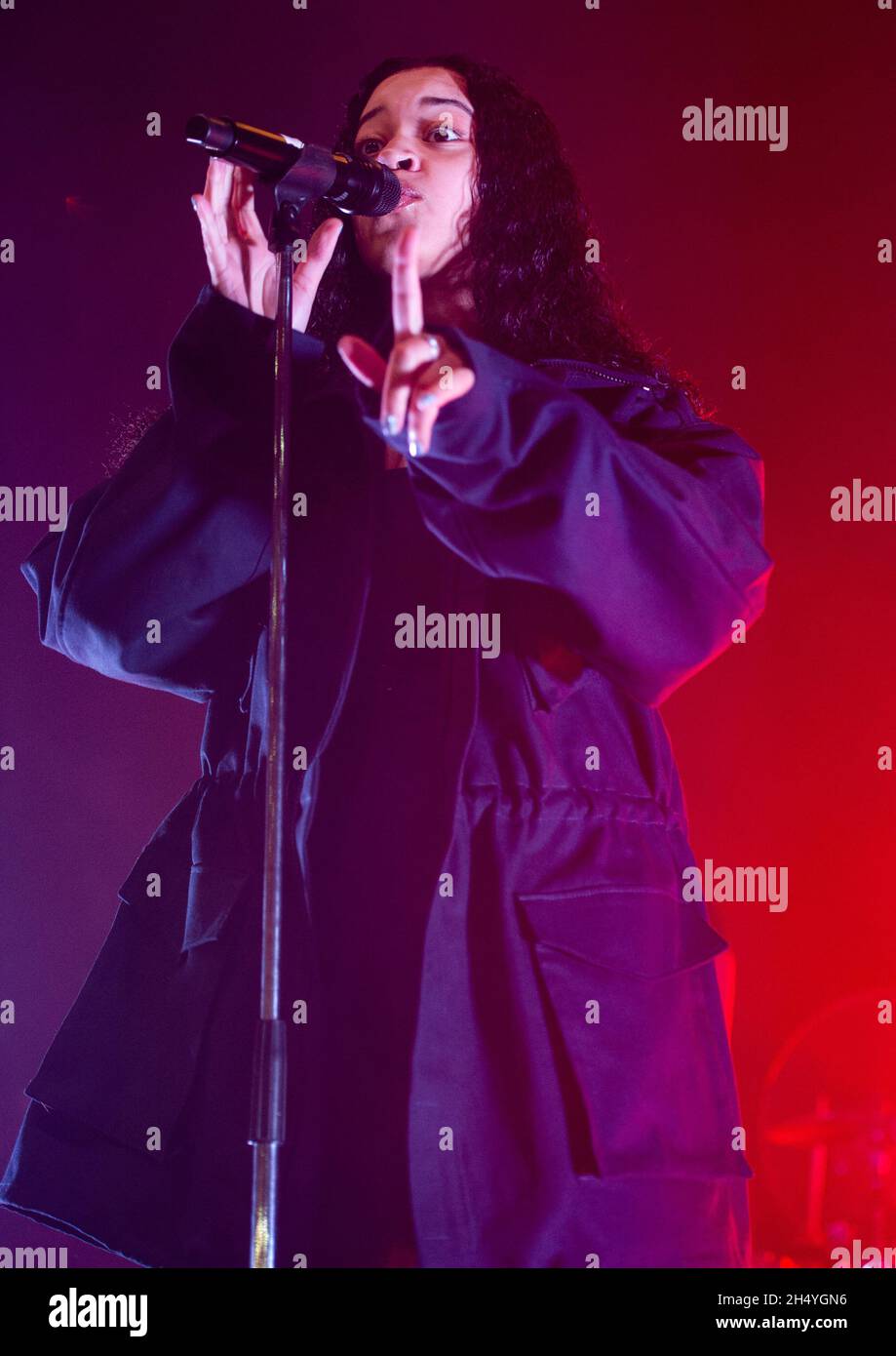 Ella Mai performs on stage at the O2 Academy on 08 January 2019 in ...