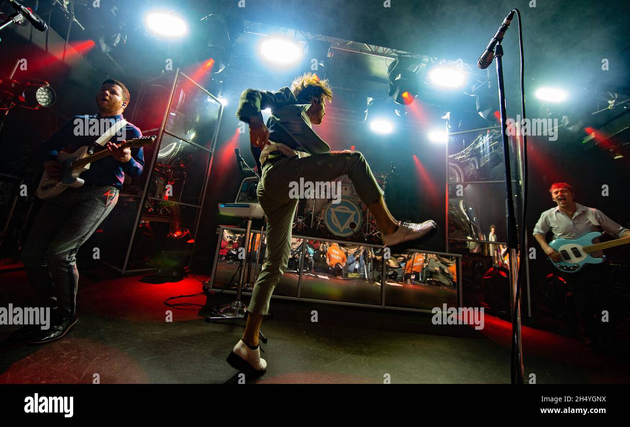 Rory Clewlow, Rob Rolfe, Rou Reynolds and Chris Batten of Enter Shikari ...