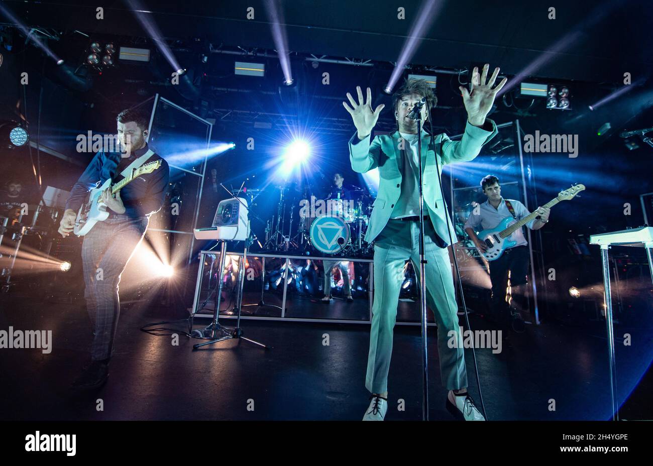 Rory Clewlow, Rob Rolfe, Rou Reynolds and Chris Batten of Enter Shikari ...