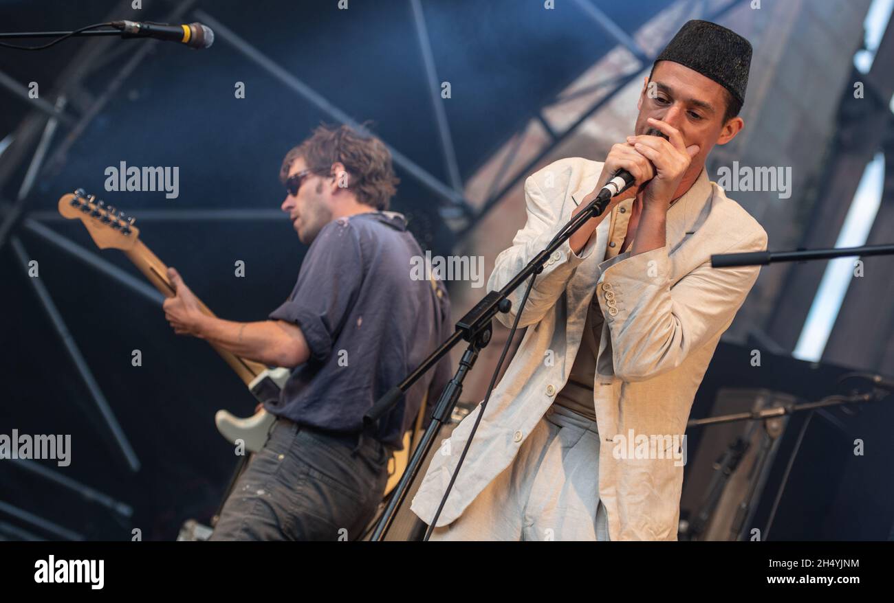 Lias Kaci Saoudi and Saul Adamczewski of Fat White Family perform at ...