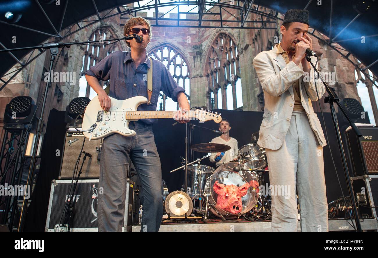 Lias Kaci Saoudi and Saul Adamczewski of Fat White Family perform at ...