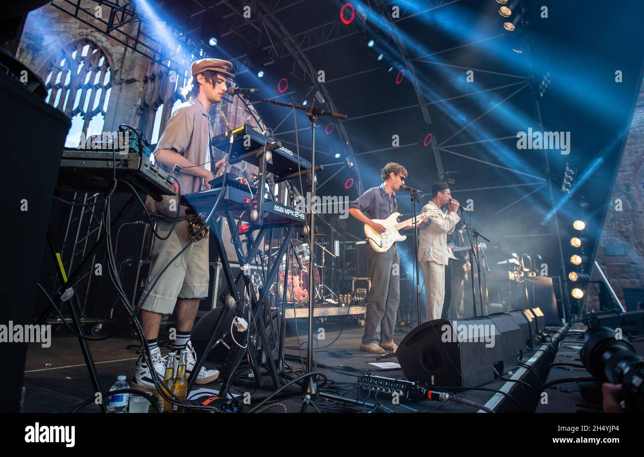 Lias Kaci Saoudi and Saul Adamczewski of Fat White Family perform at ...