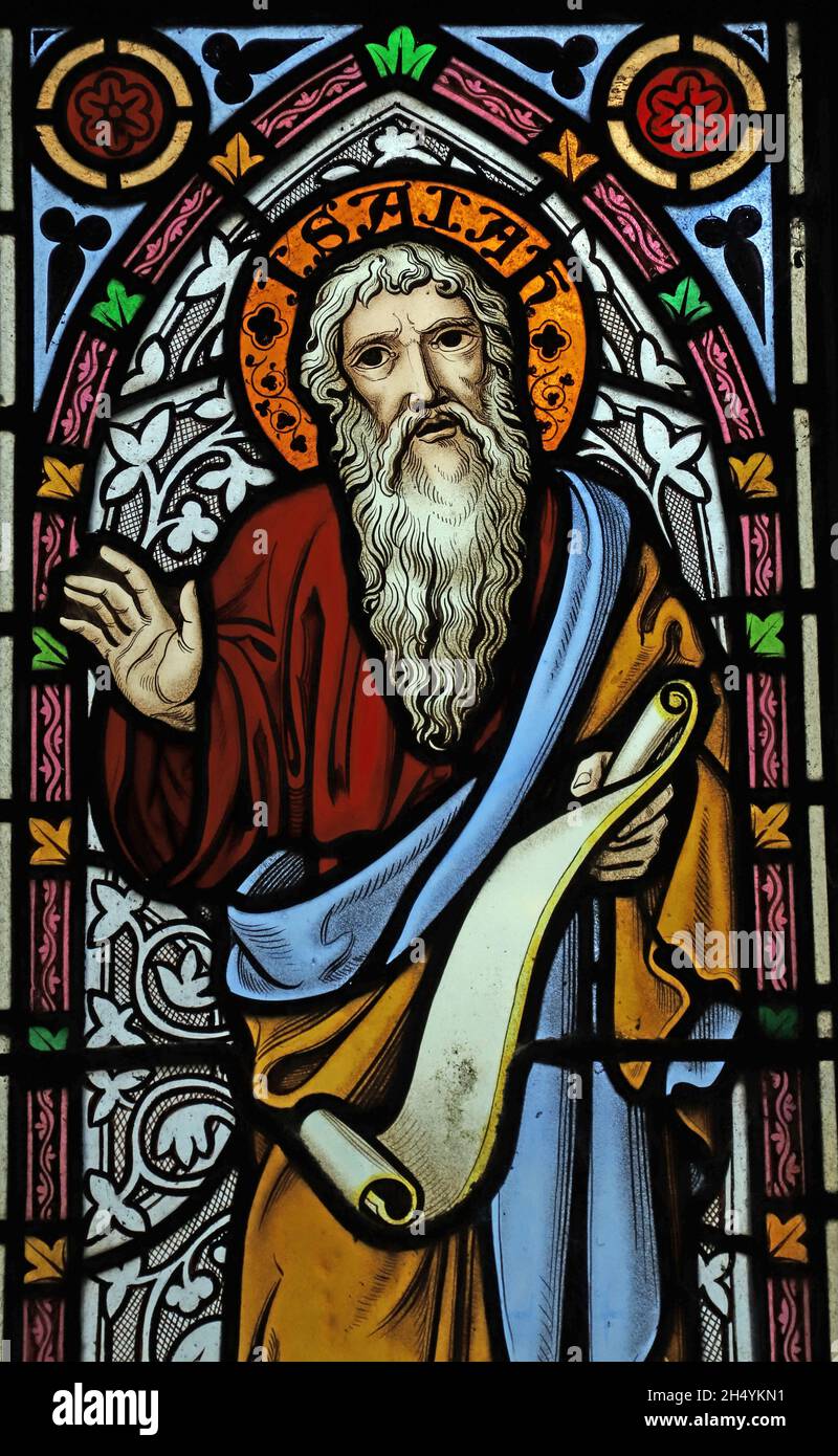 A stained glass window by Michael O'Connor depicting Old testament ...