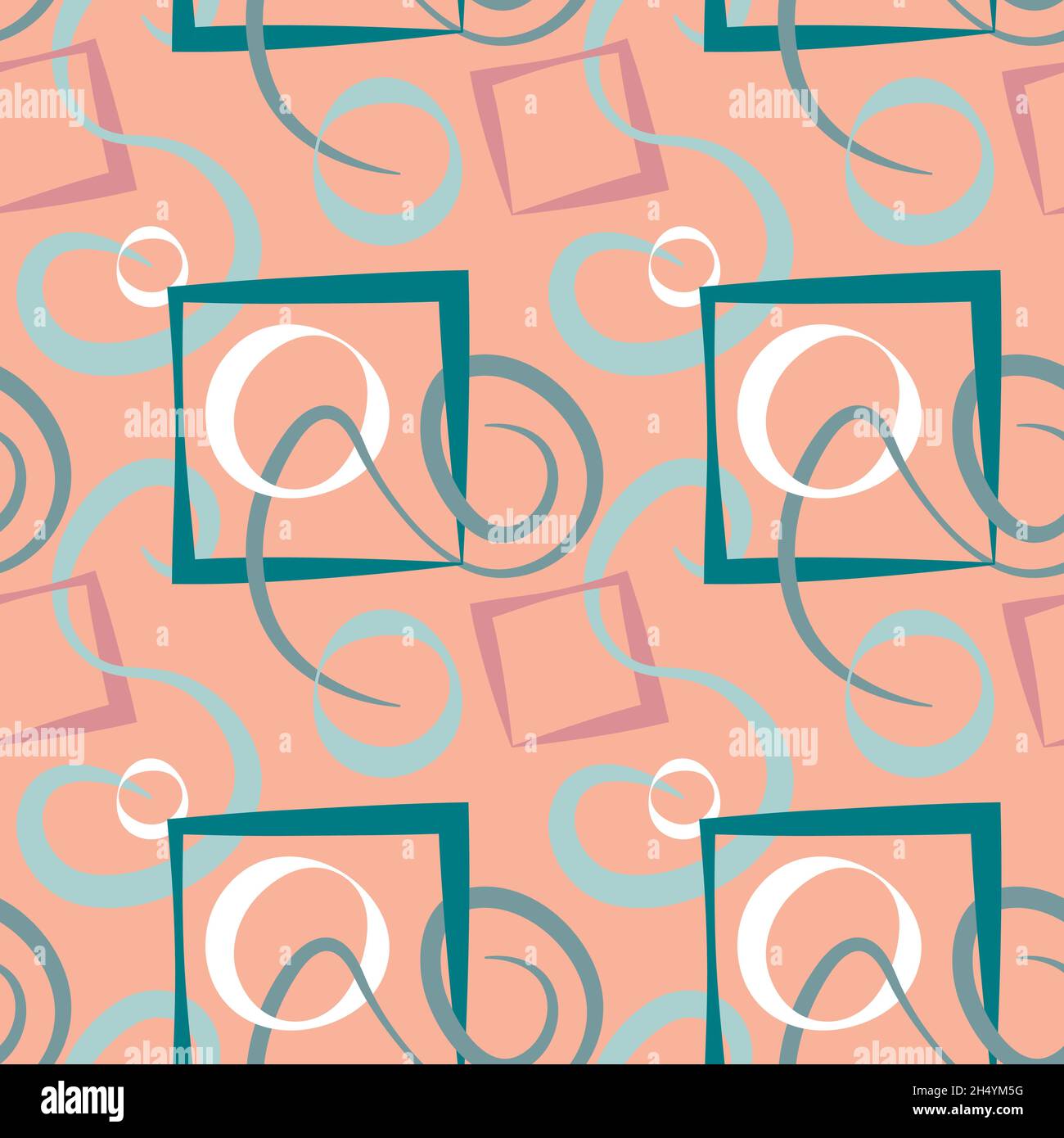 Seamless pattern, infinite texture - Illustration on a square ...