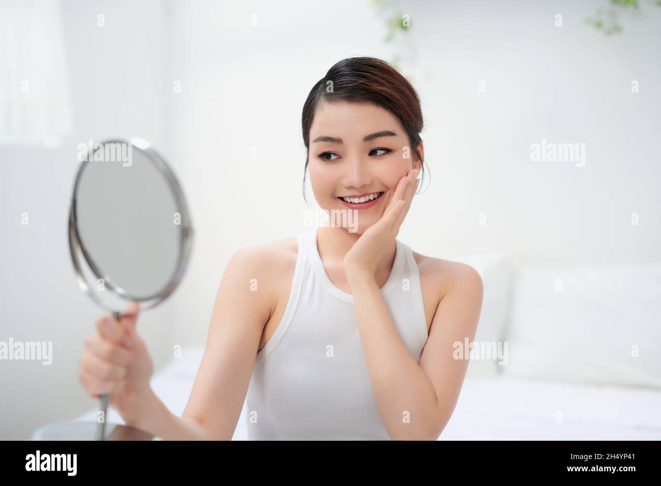 Lady touching hi-res stock photography and images - Alamy
