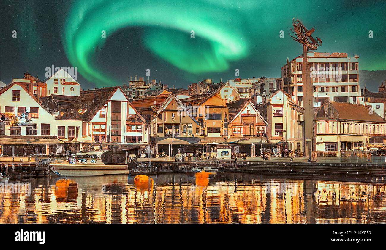 Bergen harbor snow hi-res stock photography and images - Alamy