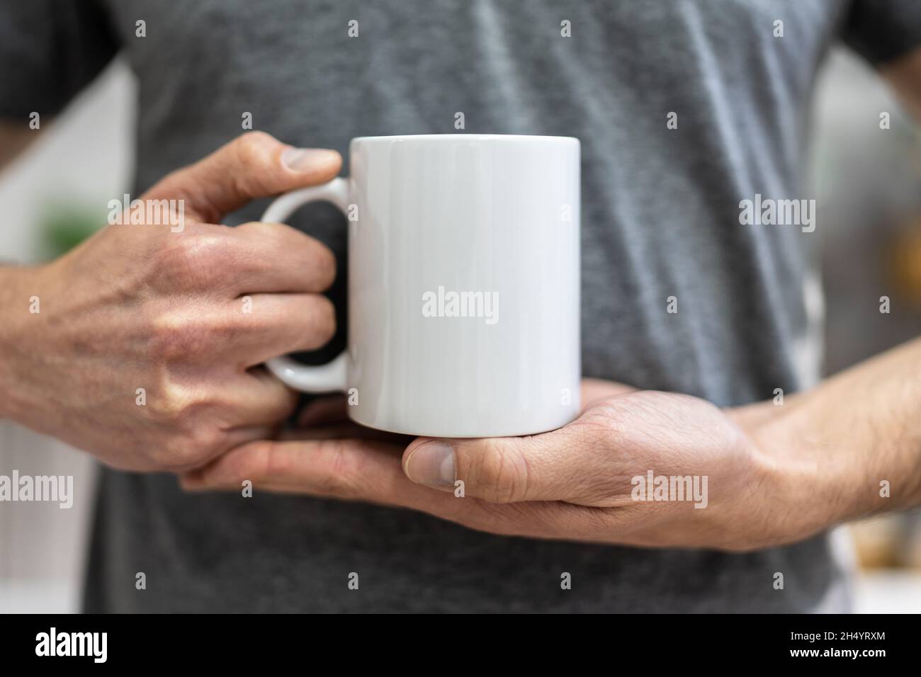 Coffee Cup Or Mug Mockup. Minimalist Clean Branding Stock Photo - Alamy