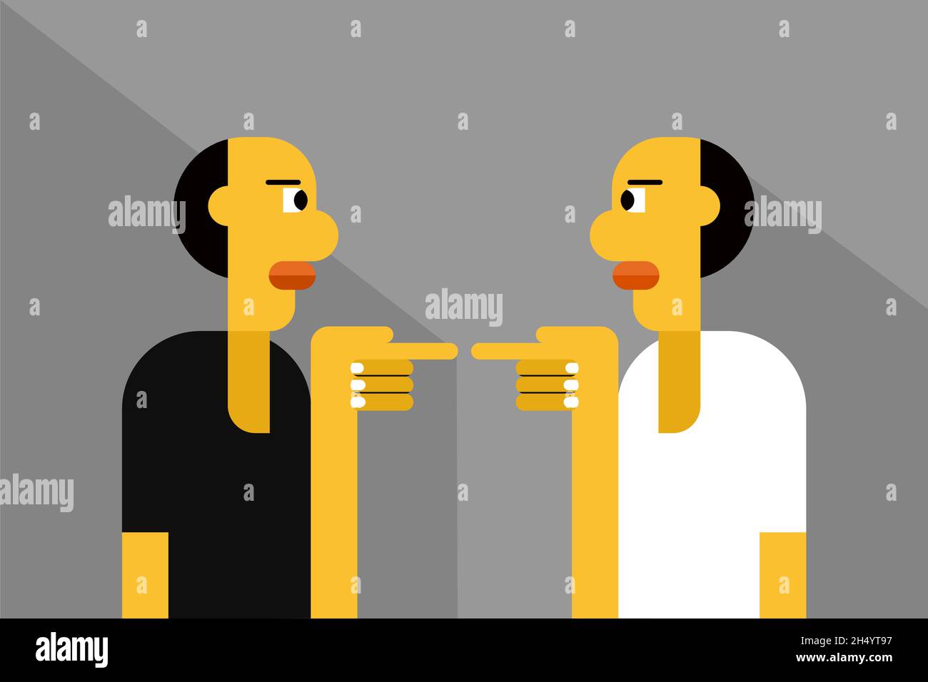Illustration of two people blaming each other Stock Vector Image & Art ...