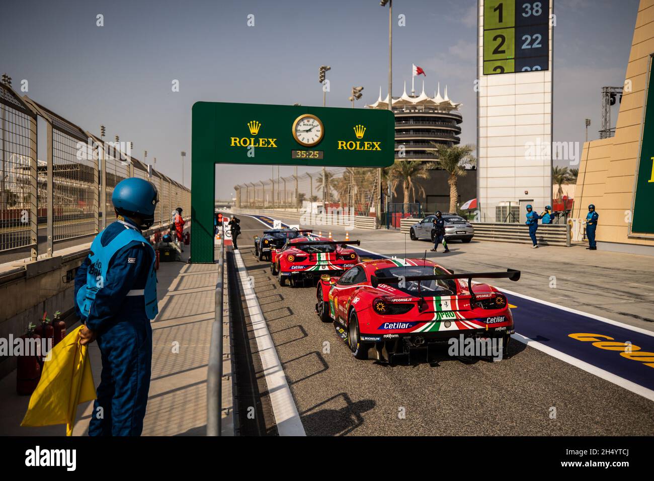 Red flag, drapeau rouge pitlane, during the 8 Hours of Bahrain, 6th ...
