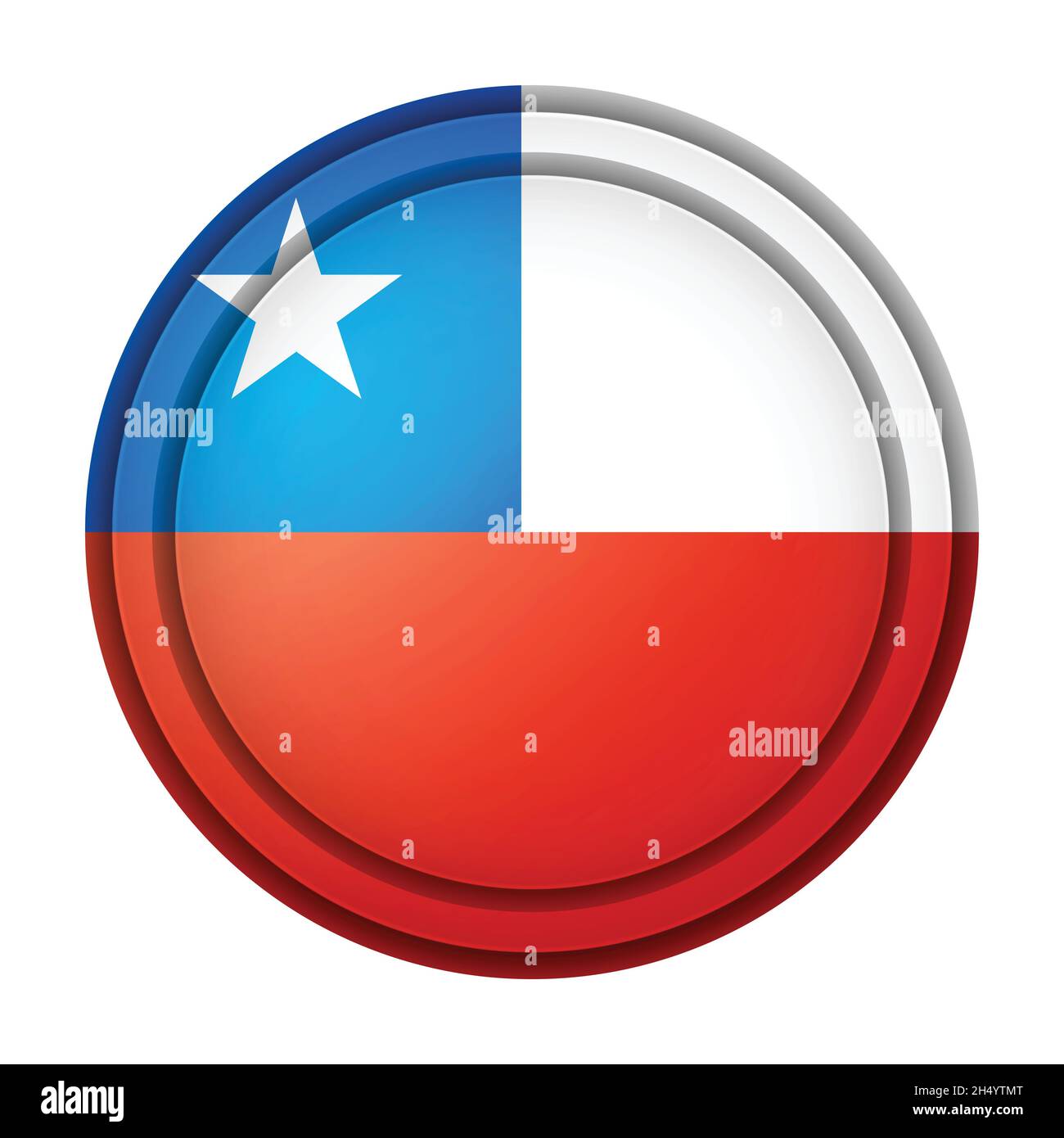 Flag chile realistic 3d Cut Out Stock Images & Pictures - Alamy