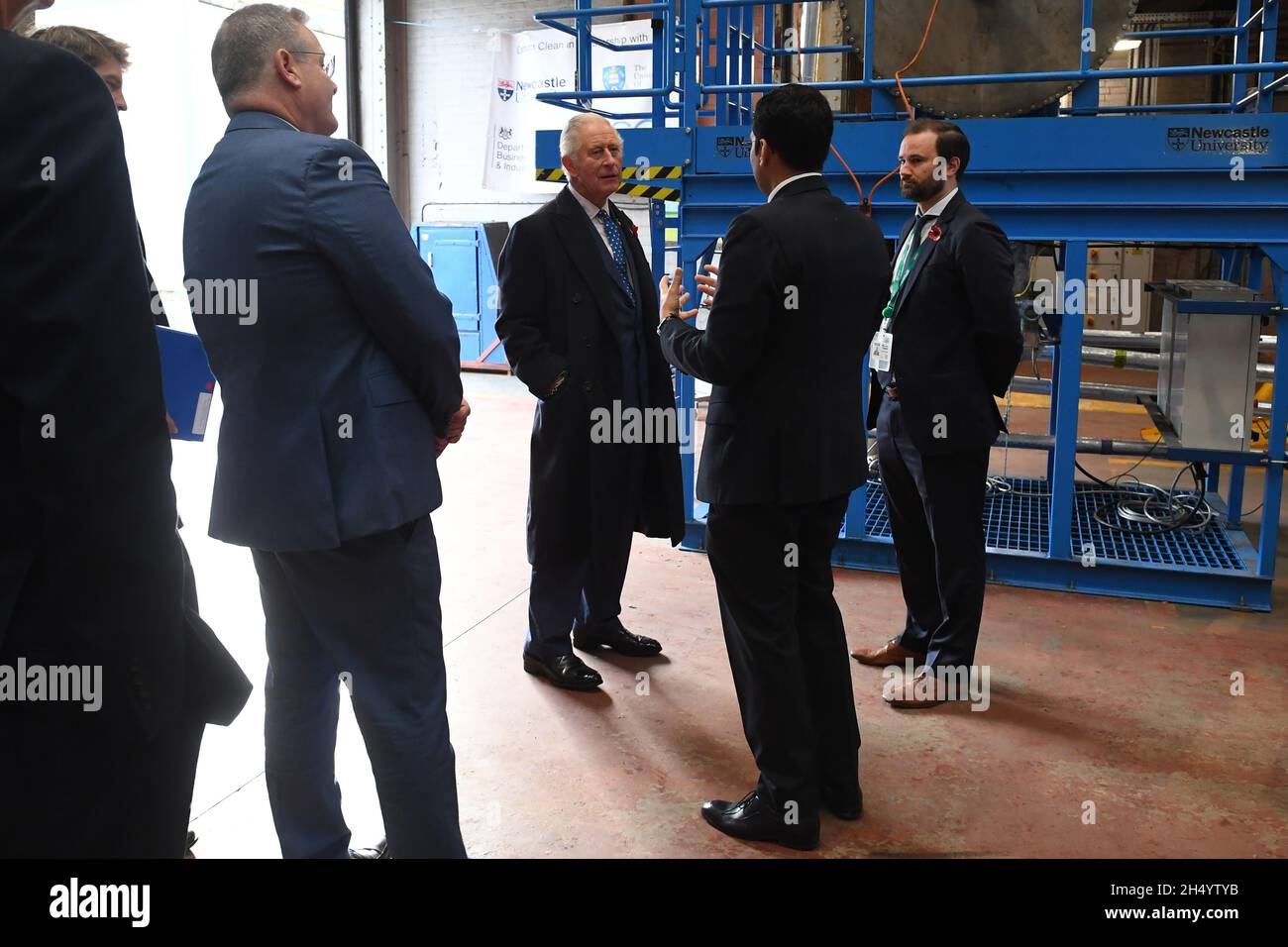 The Prince of Wales (centre) during a visit to CycloneCC technology at ...