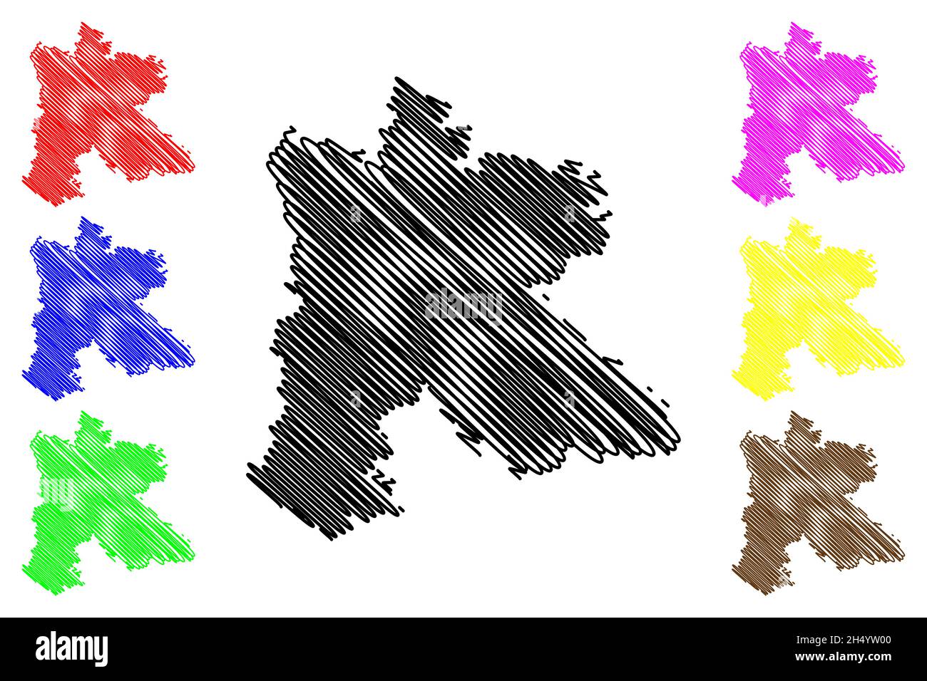 Amethi district (Uttar Pradesh State, Republic of India) map vector ...