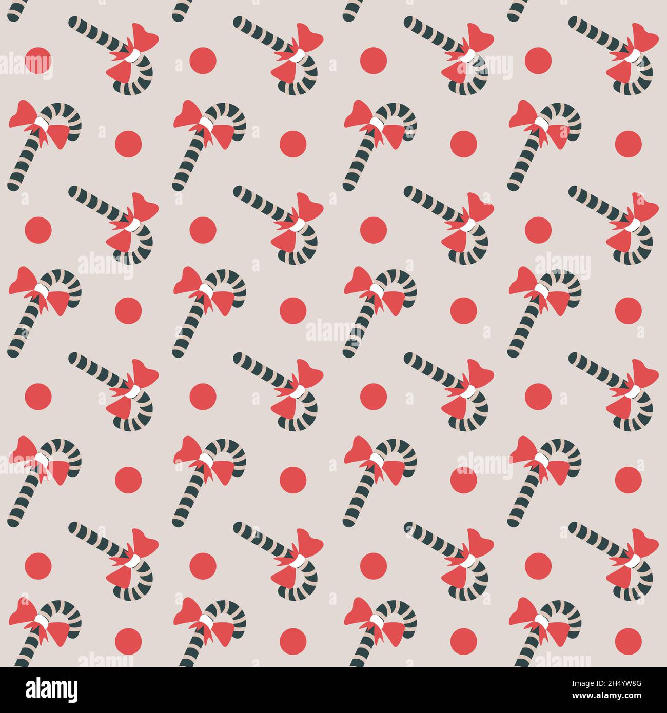 Xmas candies and lollipops with ribbon bow pattern Stock Vector Image & Art - Alamy