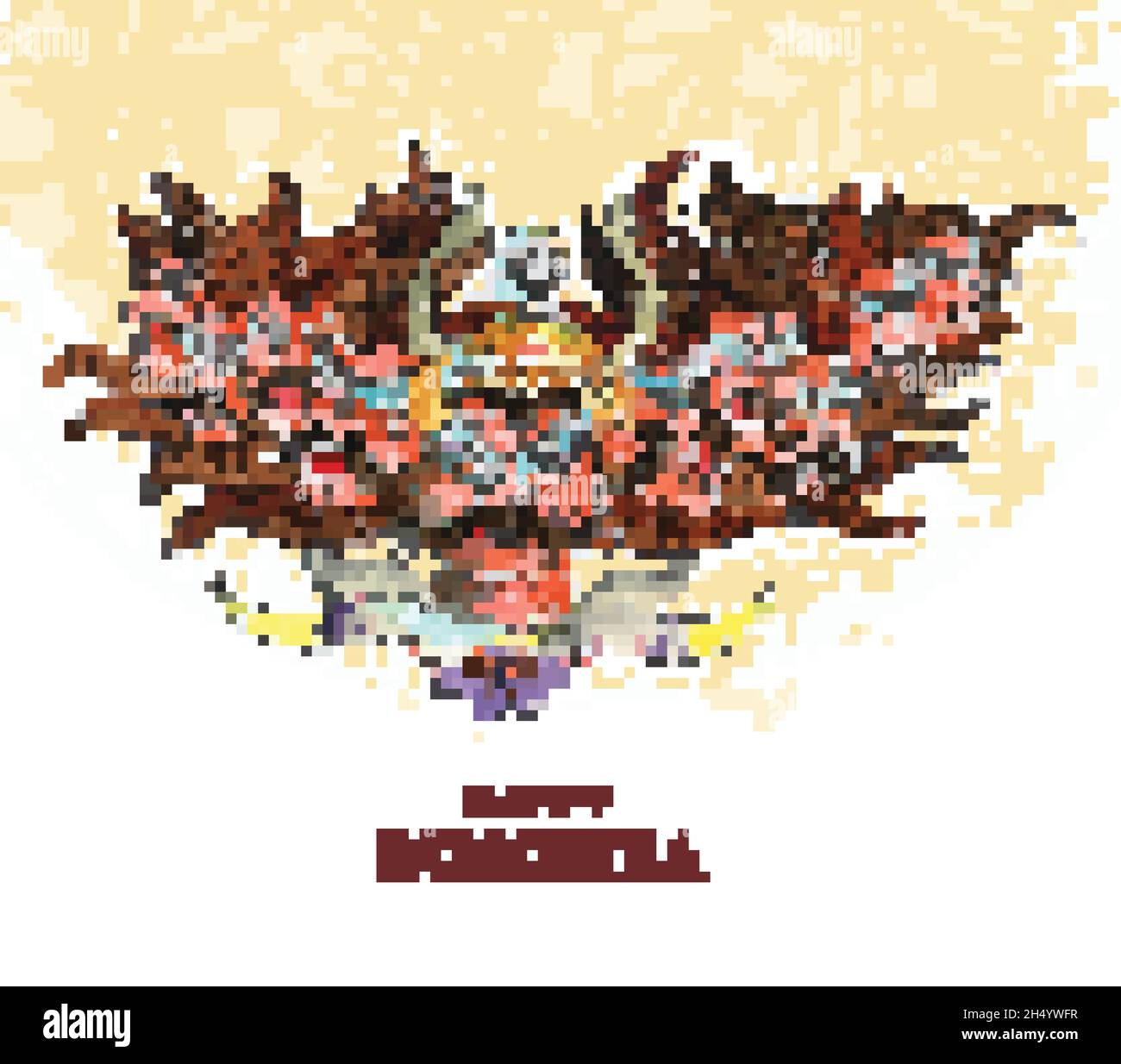 Happy dussehra celebration angry ravan with ten heads card design Stock ...